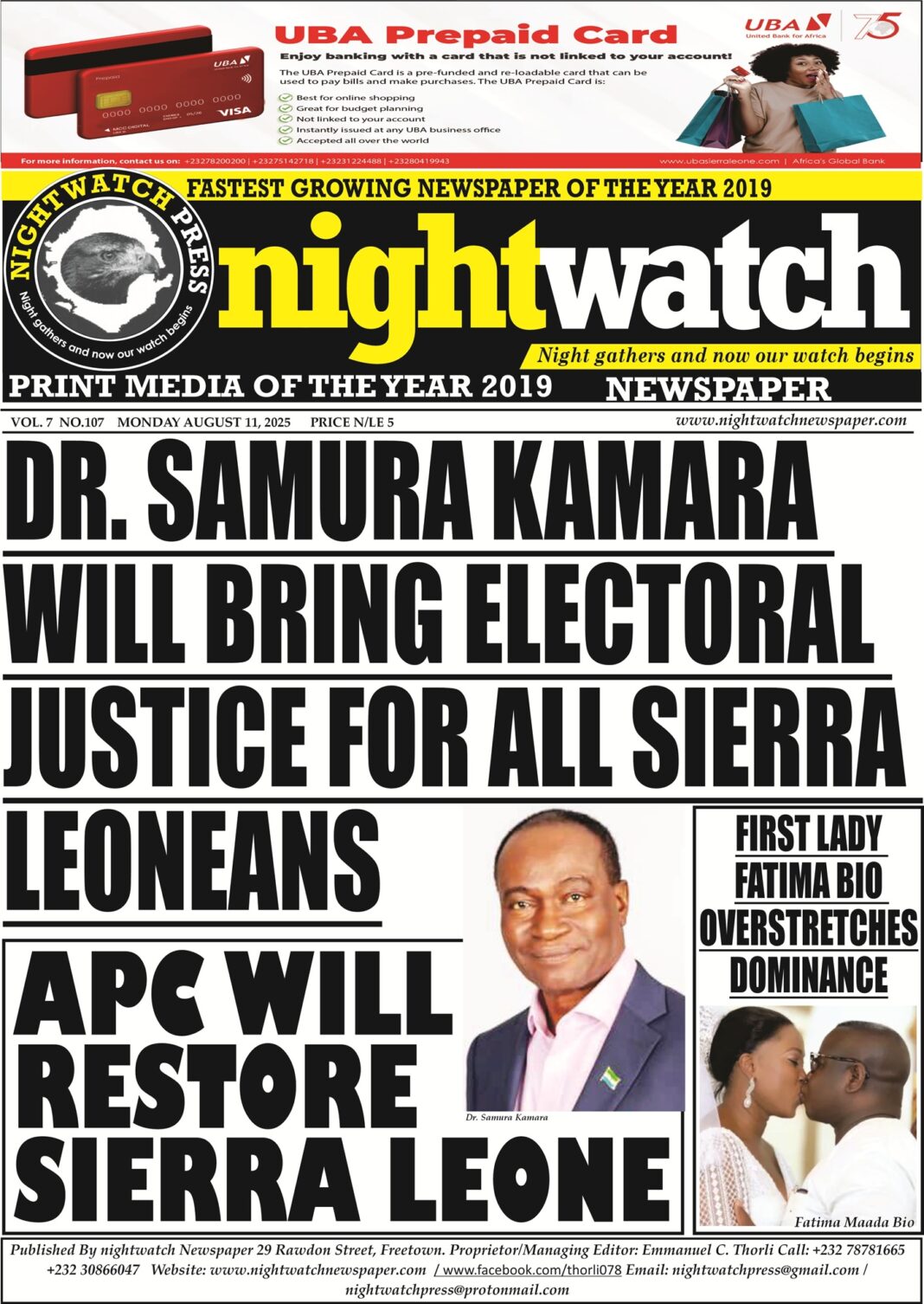 Dr. Samura Kamara Will Bring Electoral Justice for All Sierra Leoneans ...